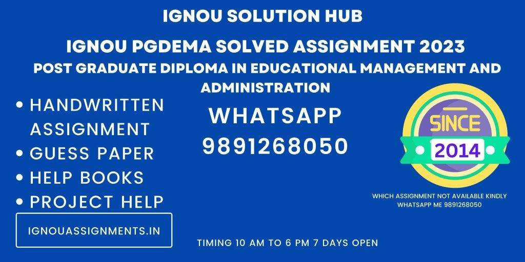 IGNOU PGDEMA Solved Assignment 2023 Post Graduate Diploma In ... IGNOU PGDEMA Solved Assignment 2023 Post Graduate Diploma In ...