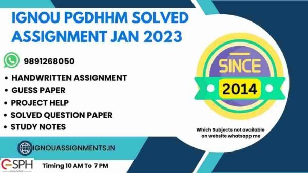 IGNOU PGDHHM Solved Assignment Jan 2023 PG Diploma in Pharmaceutical Sales Management - IGNOU ...