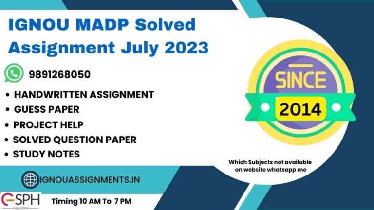IGNOU MADP Solved Assignment July 2023 MA in Drawing and Painting ...
