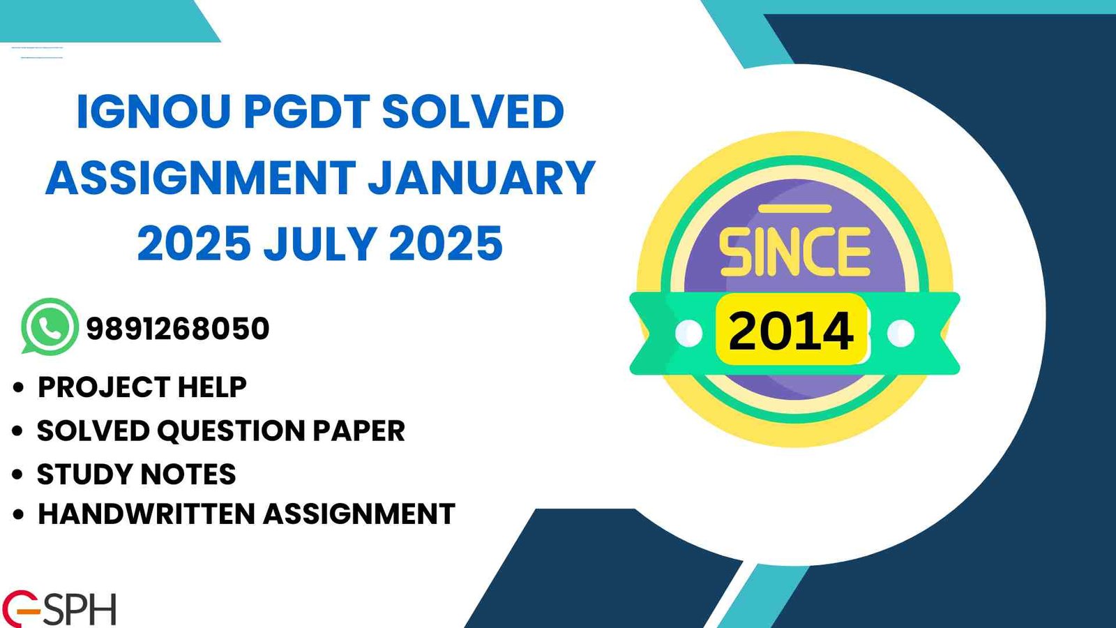 IGNOU PGDT Solved Assignment 2025 - IGNOU Solved Assignment