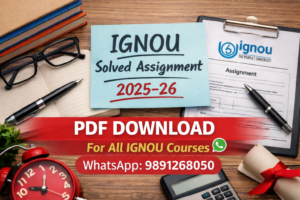 IGNOU MCOM Solved Assignment 2026 - IGNOU Solved Assignment